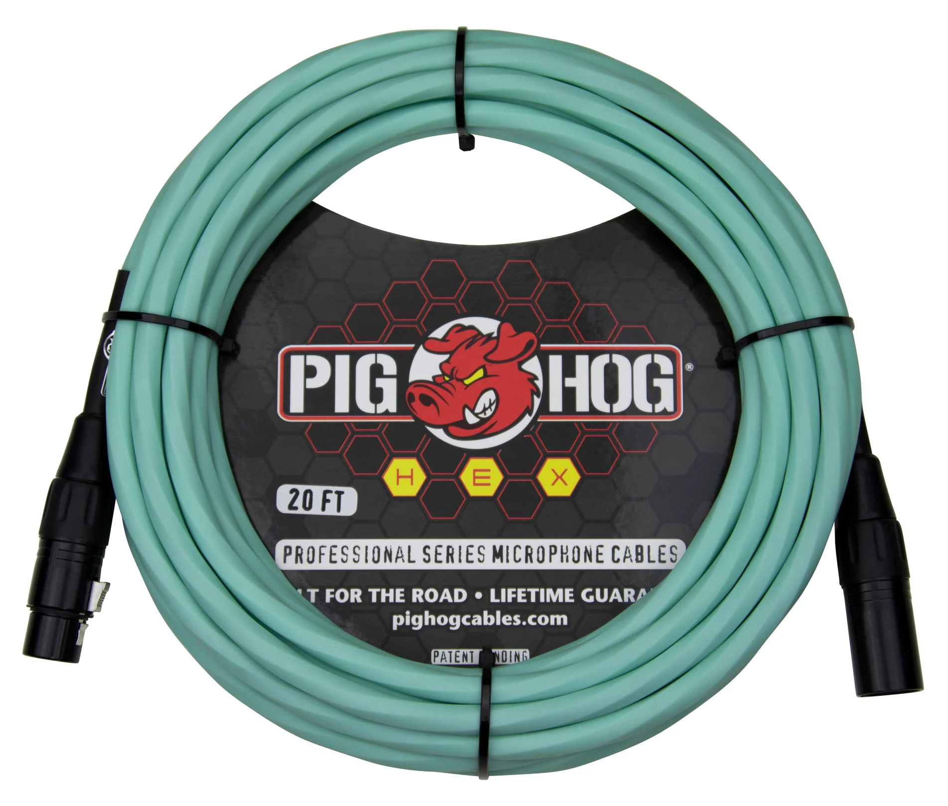 PIG HOG HEX 20' XLR CABLE - GREEN – Allison Music Wagga